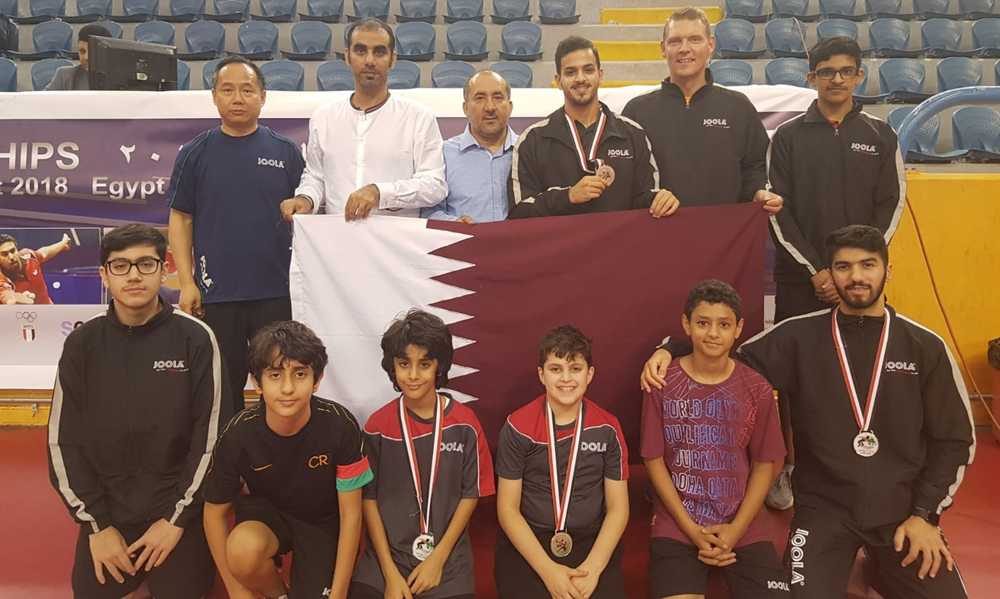 Qatar team win two silver medals in Arab Table Tennis Championship